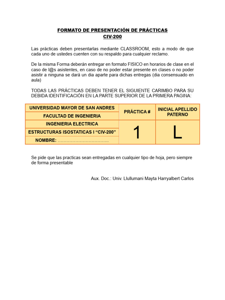 Formato de Presentaci-n de Pr-cticas | PDF