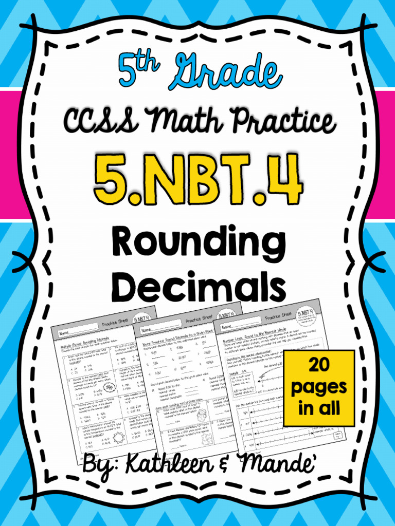 1 - 5.NBT.4 Practice Sheets - Rounding Decimals | PDF | Arithmetic ...