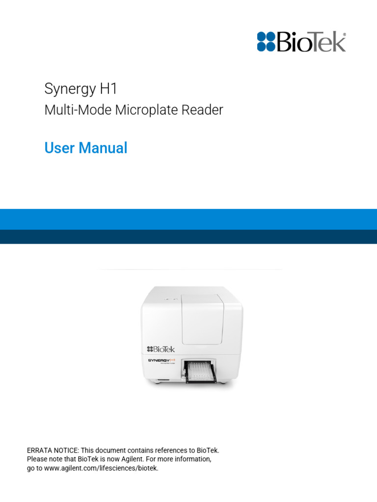 Synergy h1 User Manual Sd-xb000426 (1) | PDF