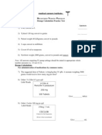 Safe Medicate Calculations | PDF | Intravenous Therapy | Dose ...