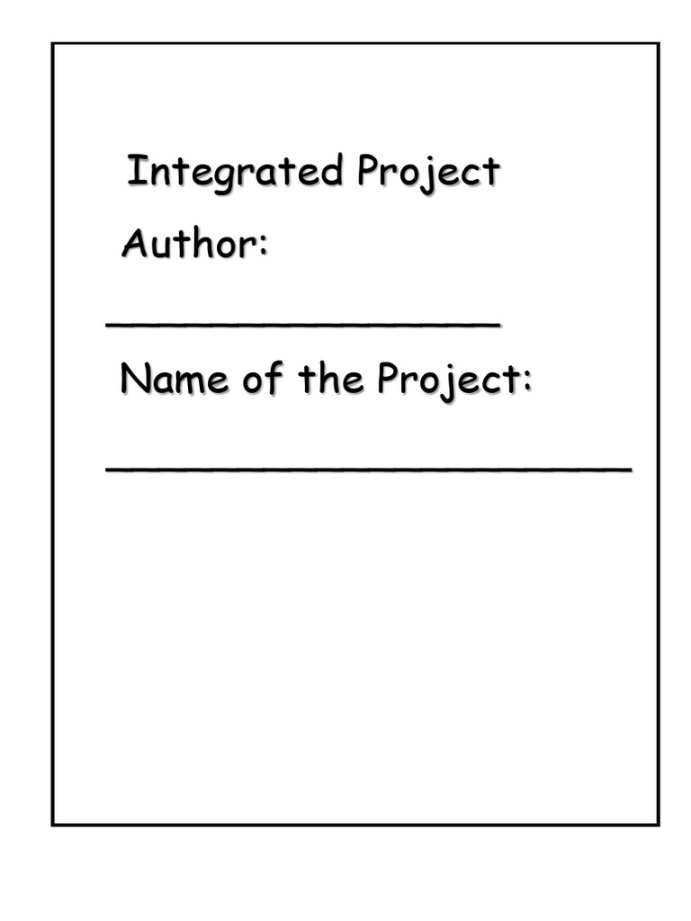 Integrated Project Year 1 | PDF