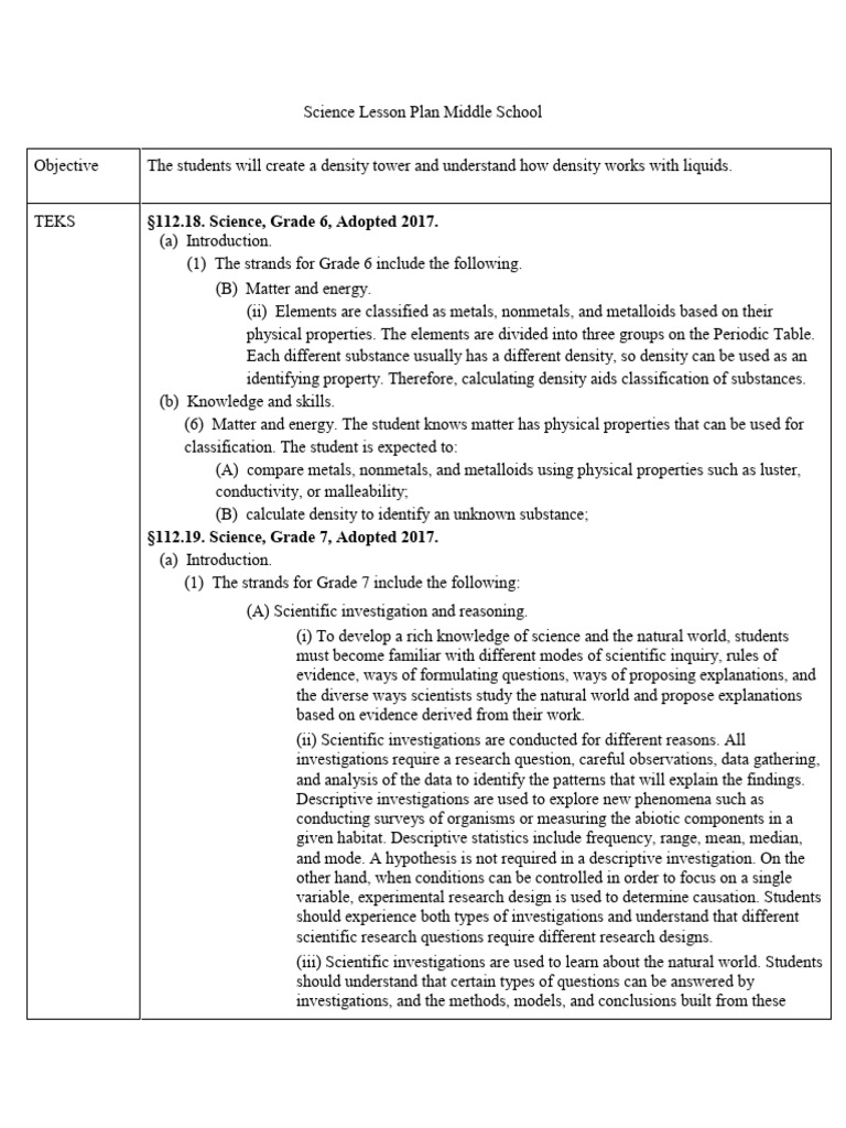 Middle School Science | PDF | Chemistry | Atoms
