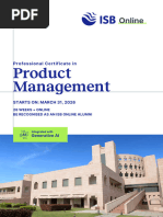 ISB Professional Certificate in Product Management | PDF | Artificial ...
