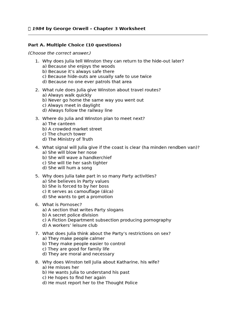 ? 1984 by George Orwell - Chapter 3 Part 2 | PDF