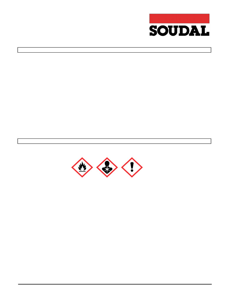 Sds Soudal Soudafoam Fr Hy Pdf Toxicity Dangerous Goods