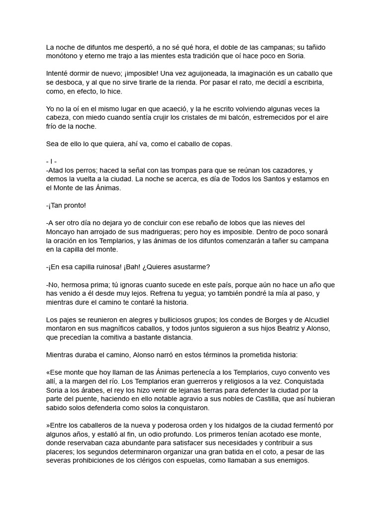 Leyendas El Monte de Las Animas (1) | PDF