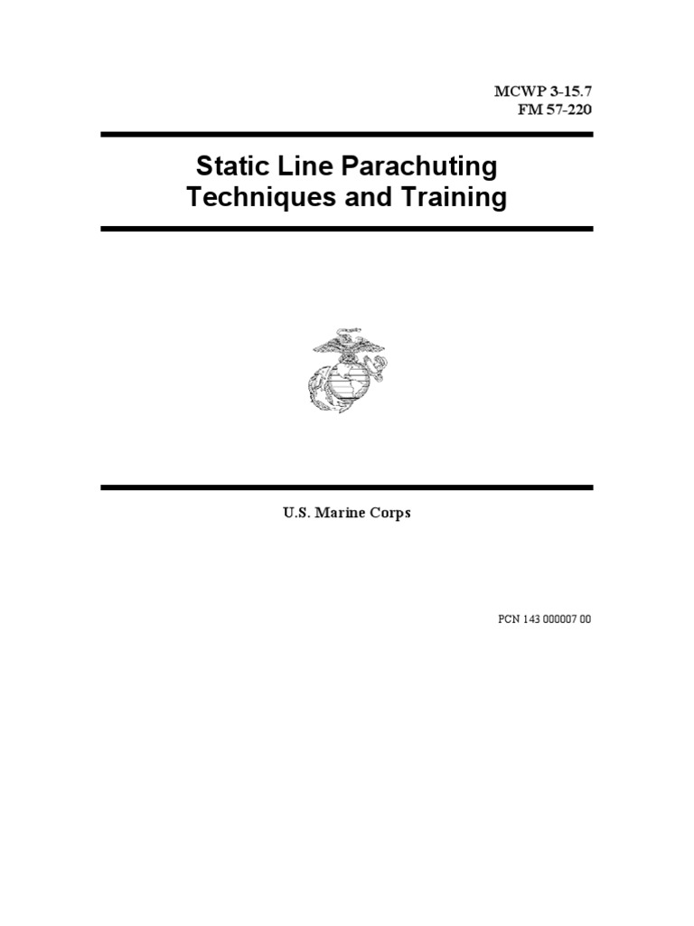 MCWP 3-15.7 Static Line Parachuting Techniques and Training | PDF ...