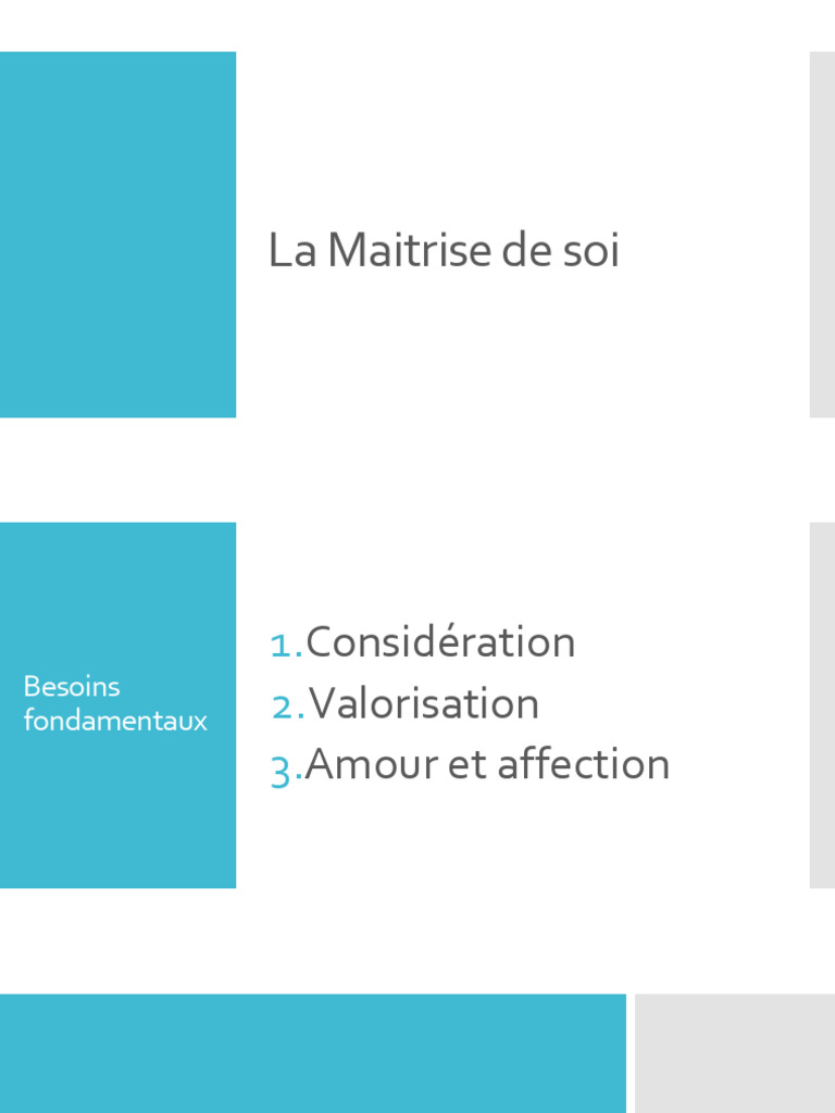 Maitrise de Soi 2026 | PDF | Émotions | Maîtrise de soi