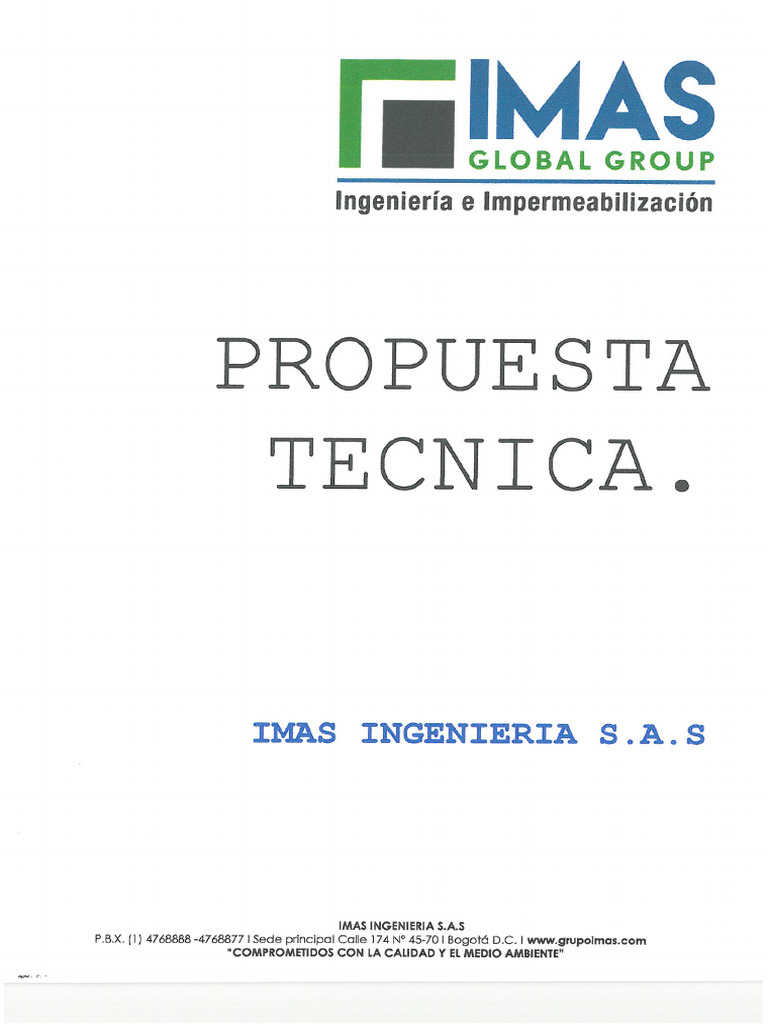 Propuesta Tecnica Imas | PDF