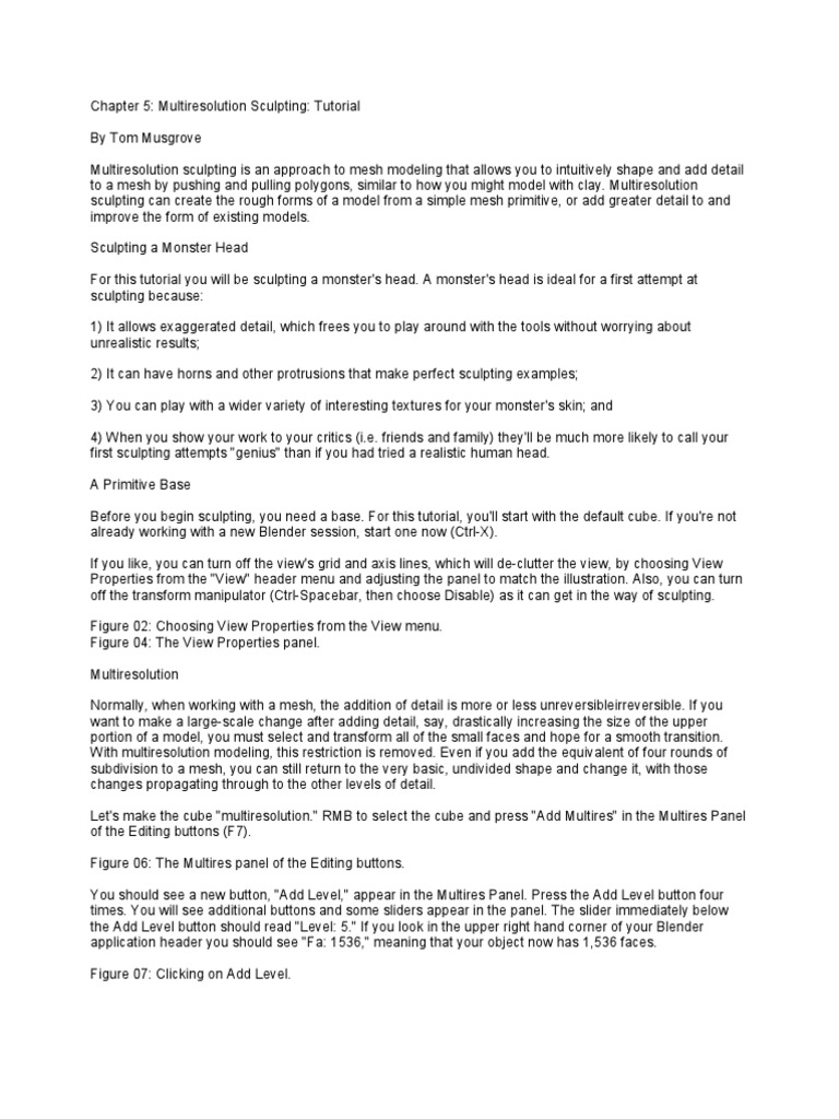 Essential Blender 05 Sculpting Tutorial | PDF | Texture Mapping | 3 D Computer Graphics