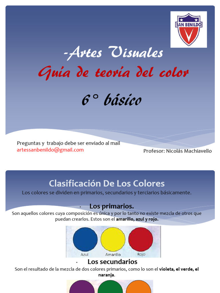 Guia de Teoria Del Color 6°basico 1 | PDF