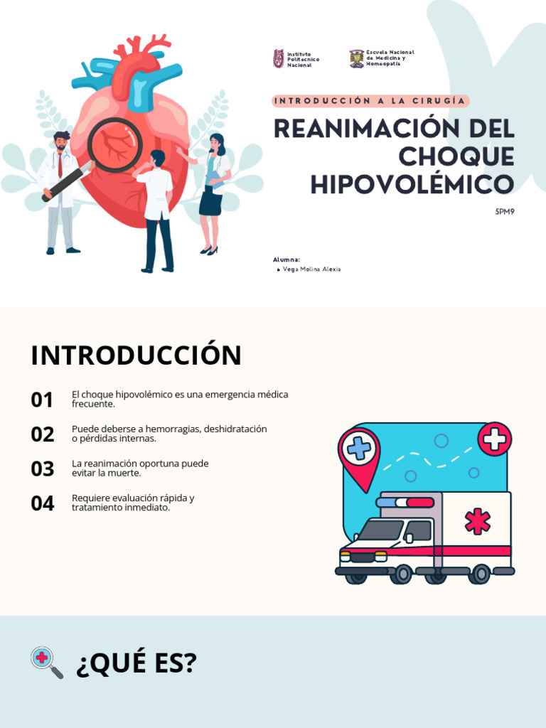 Reanimación Del Choque Hipovolémico | PDF | Medicina CLINICA ...