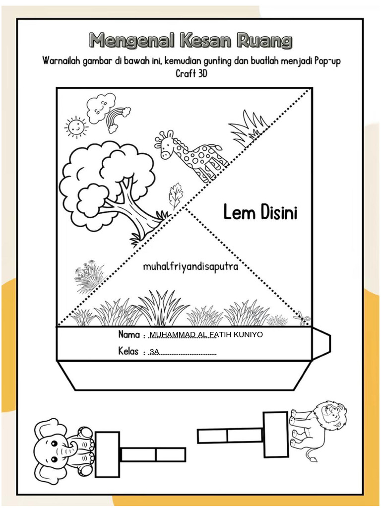 Diorama Kesan Ruang - Seni Rupa Kelas 3 | PDF