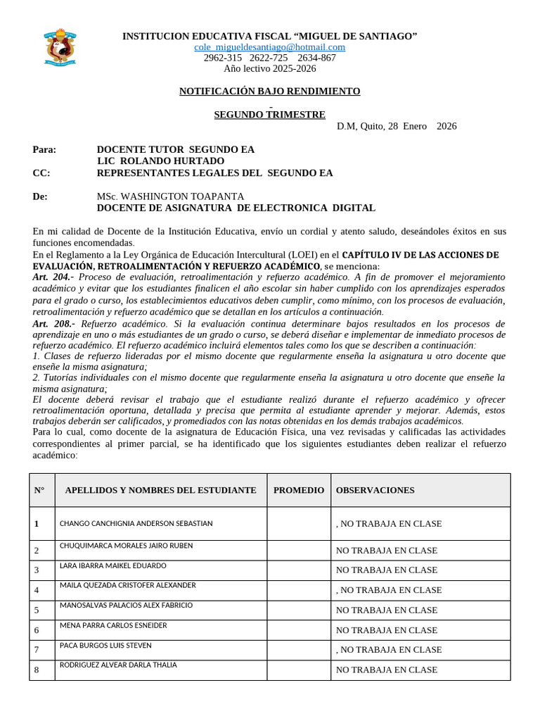 2ea _notif_ Elect. Digital_2t-Toapanta w. | PDF | Maestros