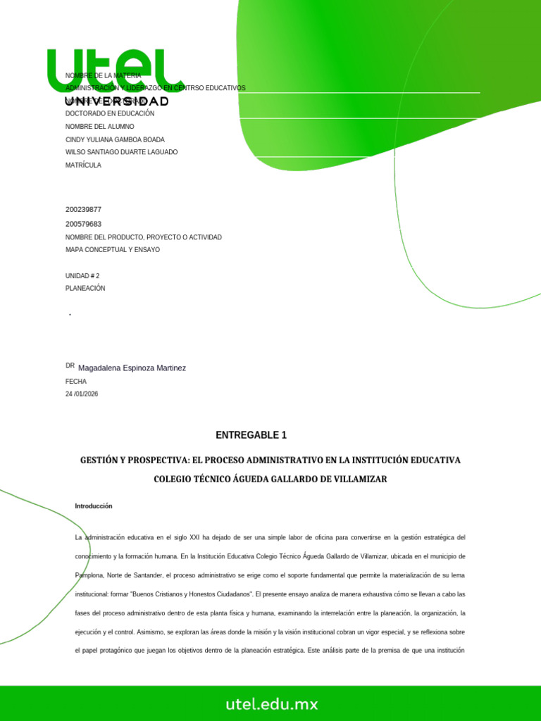 ENTREGABLE 1 Administración y Liderezgo CyW Corregido | PDF ...