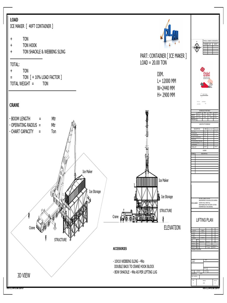 TGP - Ice Maker Lifting Plan | PDF | Crane (Machine) | Machines