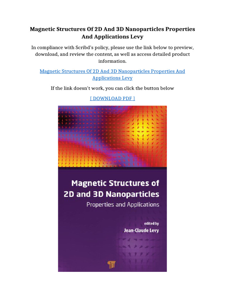 Magnetic Structures Of 2d And 3d Nanoparticles Properties And ...