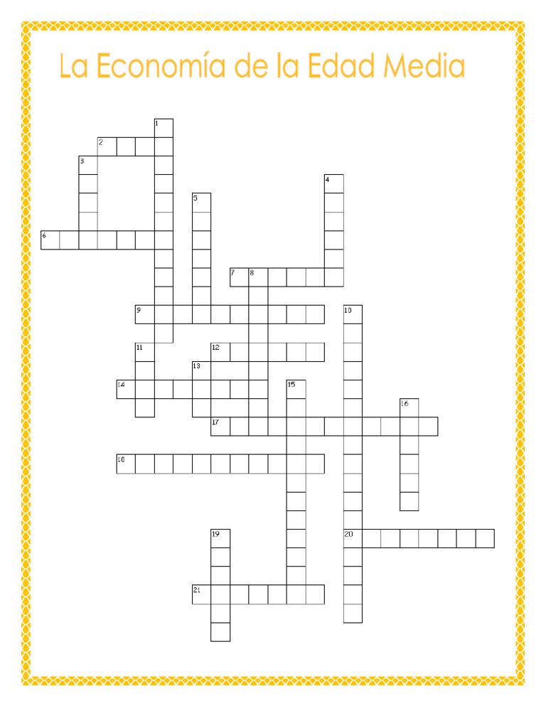 Crucigrama de La Edad Media | PDF
