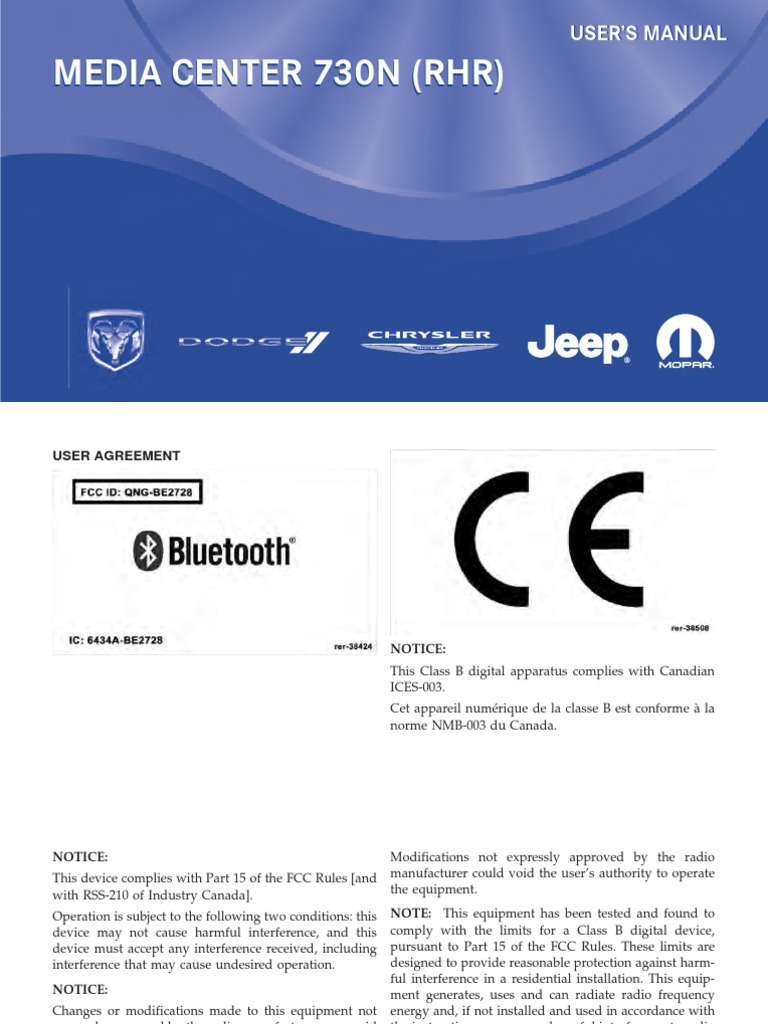 730N-RHR Users Guide | PDF | Radio | Electromagnetic Interference