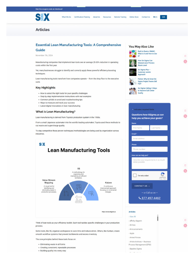 Essential Lean Tools | PDF
