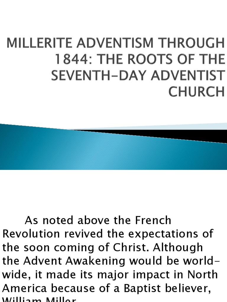Millerite Adventism Through 1844 | PDF | Second Coming | Deism