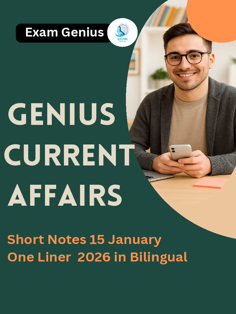 Genius Current Affair Short Notes 15 January 2026 One Liner in ...