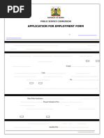 Public Service Job Application Form | PDF