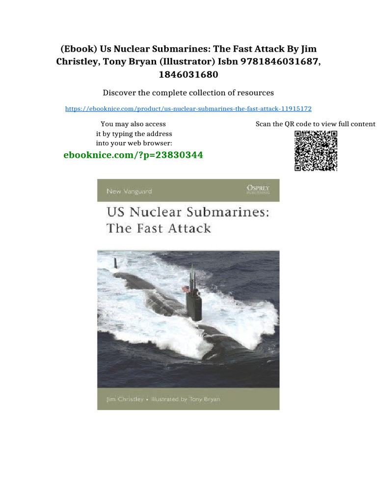 (Ebook) US Nuclear Submarines: The Fast Attack by Jim Christley, Tony ...