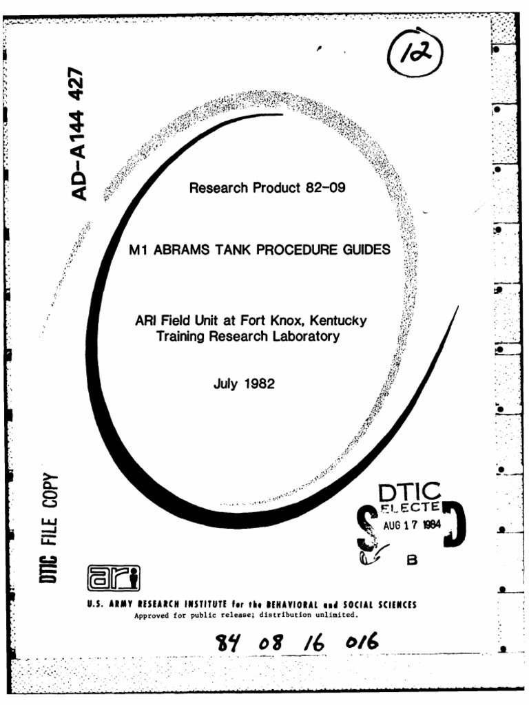 m1 Abrams Tank Procedure Guides | PDF | Tanks | Fire Control System