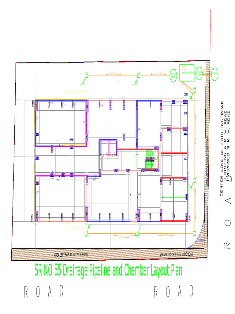 SR.no.55 Drainage Layout Plan | PDF | Sanitation