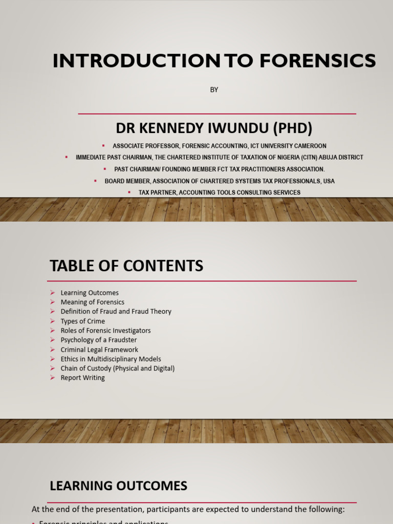 Fundamentals or Introduction to Forensic (1) | PDF | Crimes | Crime ...