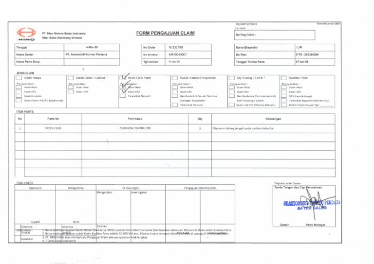 Form Claim Abp - 04032026 | PDF