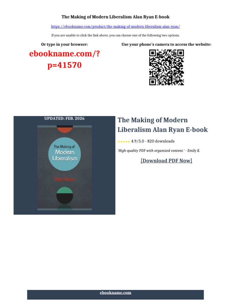 The Making of Modern Liberalism Alan Ryan ebook testbank solutions ...