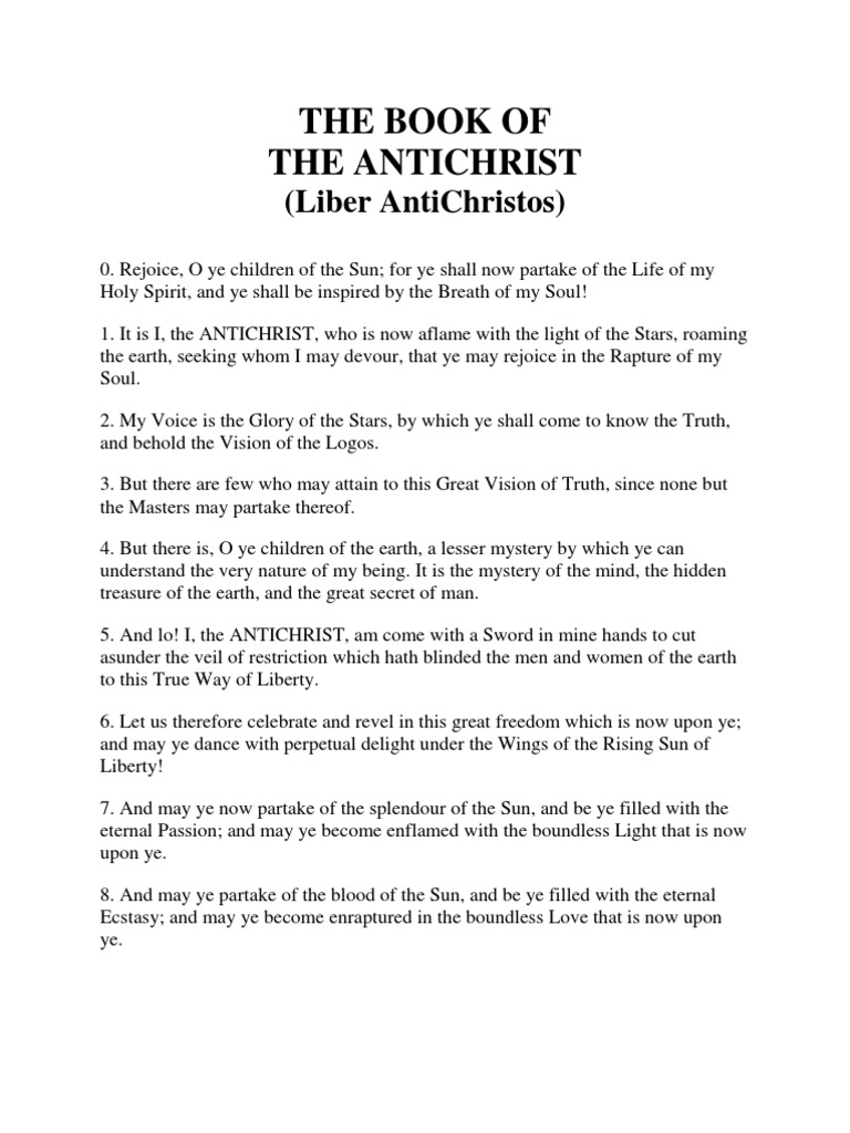 The Book of The Antichrist | PDF | Antichrist | The Antichrist (Book)