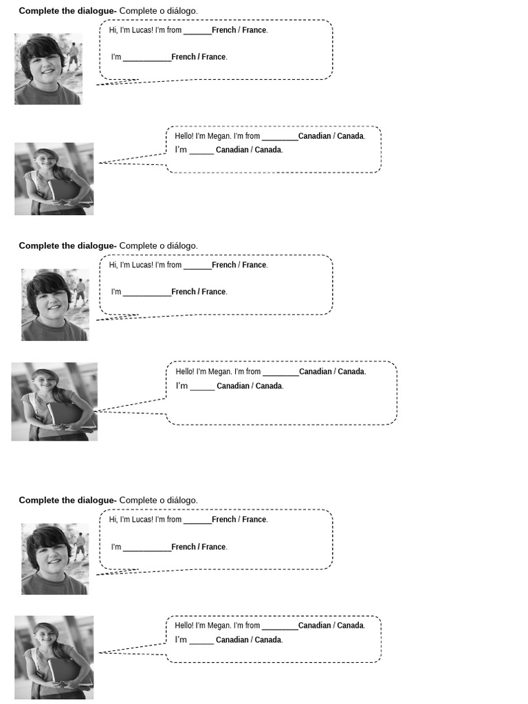 Complete The Dialogue | PDF
