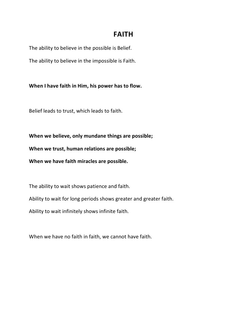 The Power and Stages of Faith | PDF