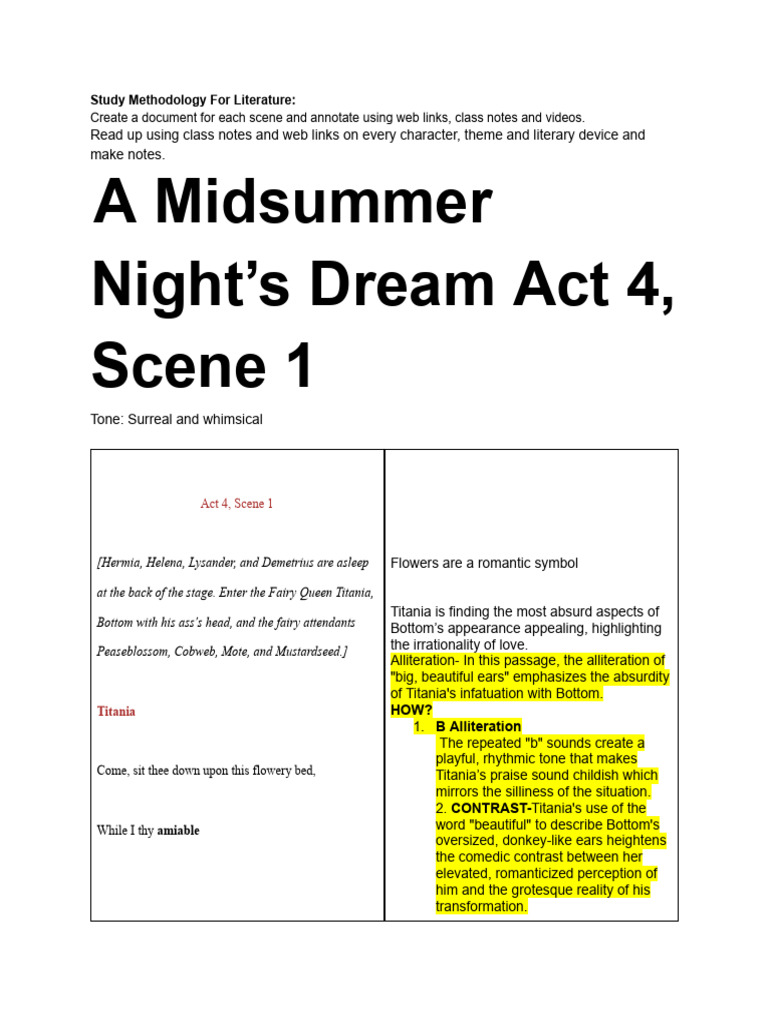 A Midsummer Night's Dream | PDF | A Midsummer Night's Dream