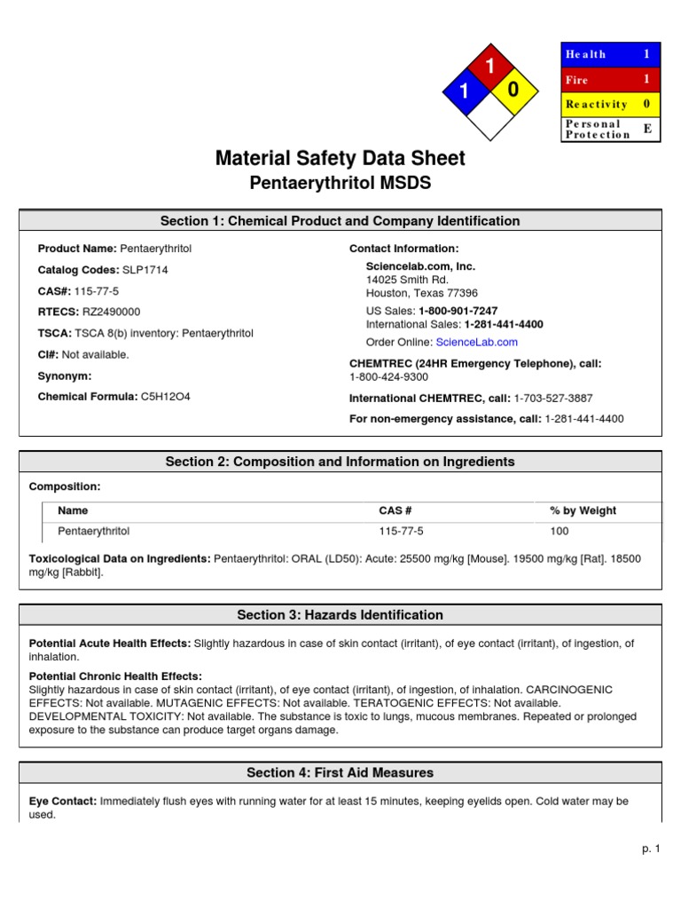 Msds | PDF | Toxicity | Personal Protective Equipment
