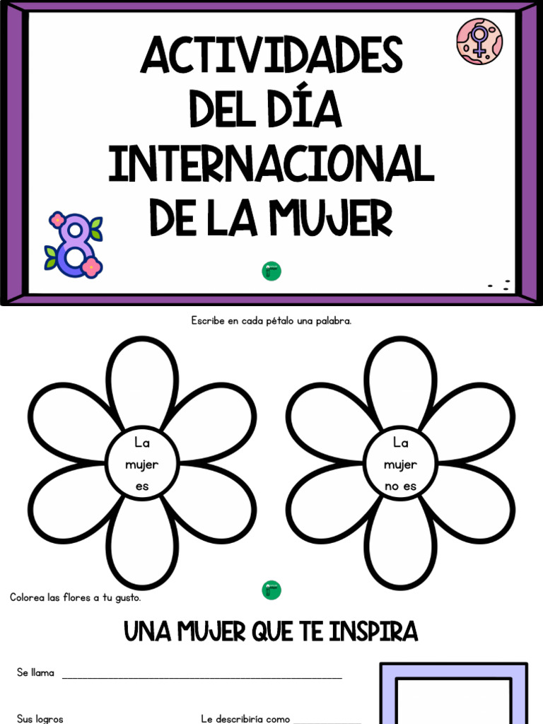 Actividades Dia Internacional de La Mujer | PDF