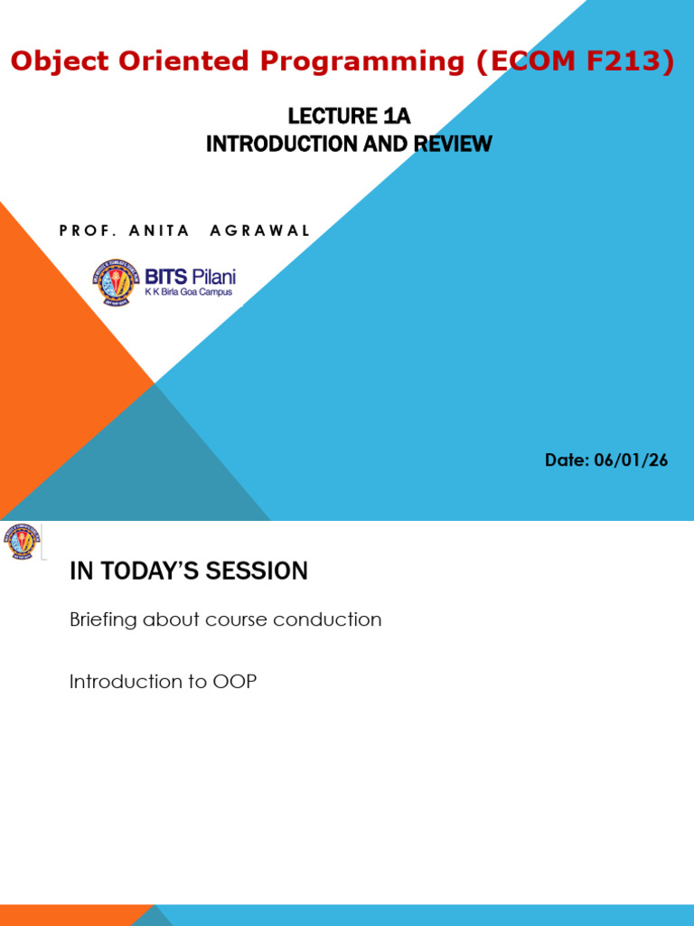 Lec-1A Introduction and Review | PDF | Java (Programming Language ...