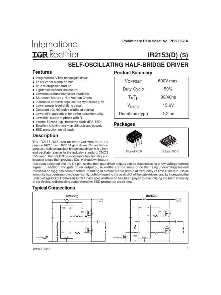 ir2153 | Electrical Circuits | Electromagnetism