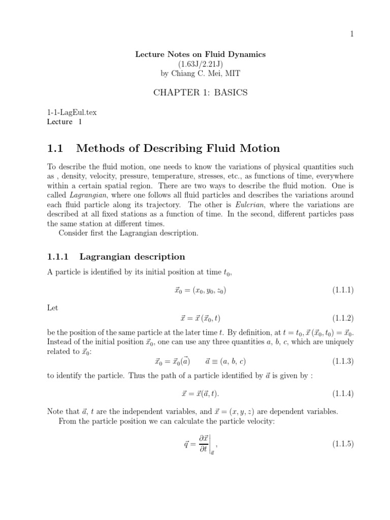 Advanced Fluid Dynamics of The Environment - Chiang Mei - 2002 - (MIT ...
