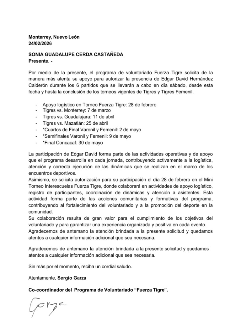 Carta Solicitud-Edgar Signed | PDF