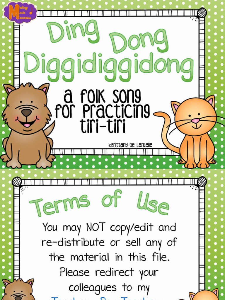 Dingdongdiggidiggidong Freebie | PDF