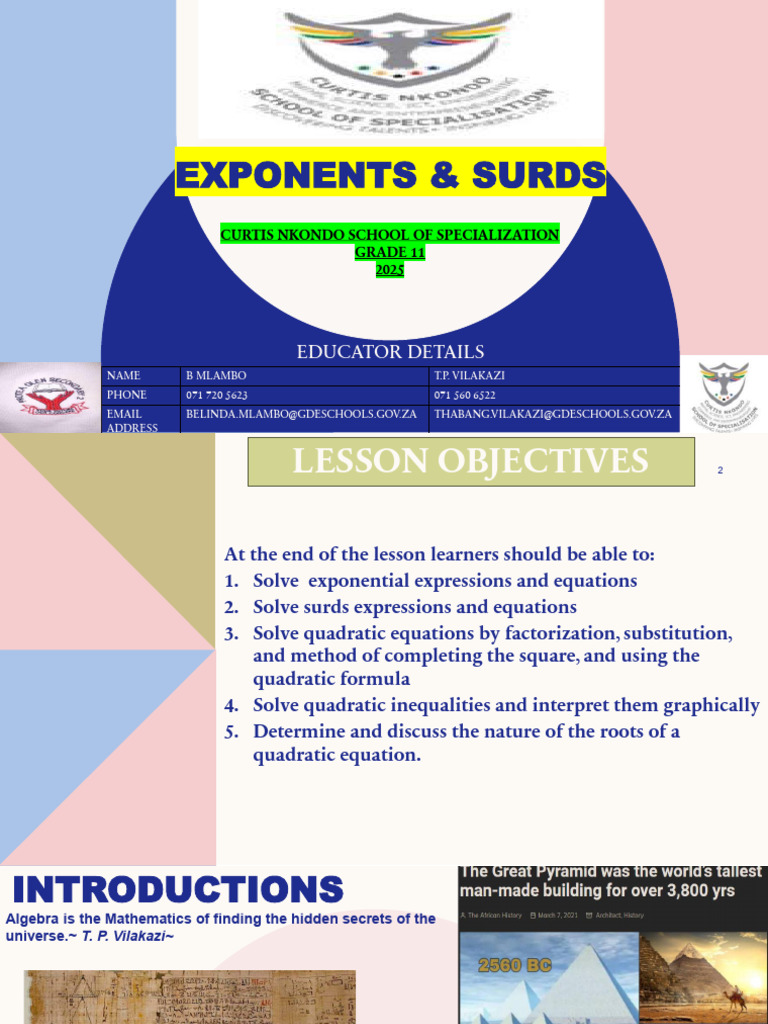 Lesson Plan 5 (Quadratic Iniqualities) | PDF