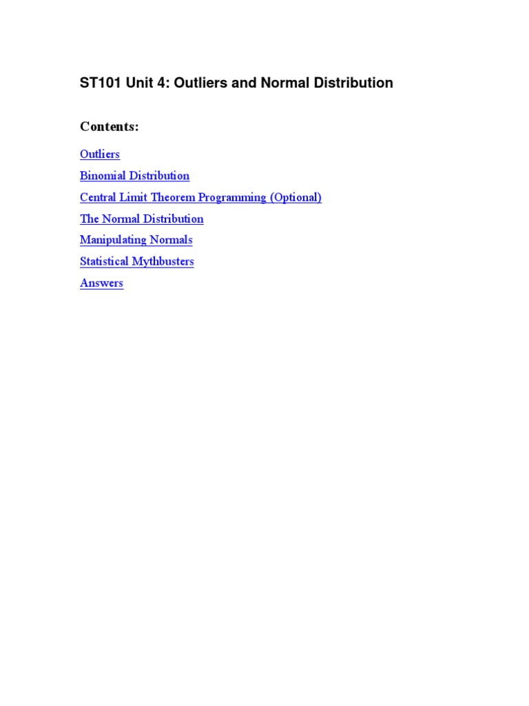Course Notes For Unit 4 of The Udacity Course ST101 Introduction To ...