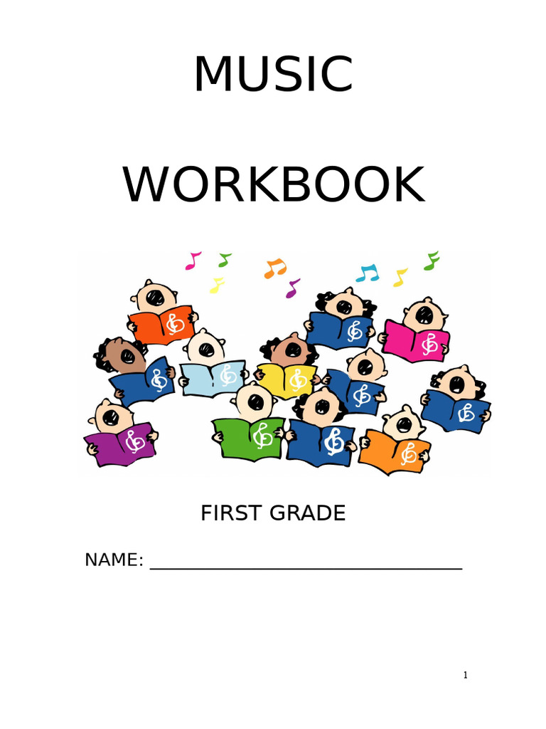 Music Workbook First Grade | PDF | Musicology | Musical Compositions