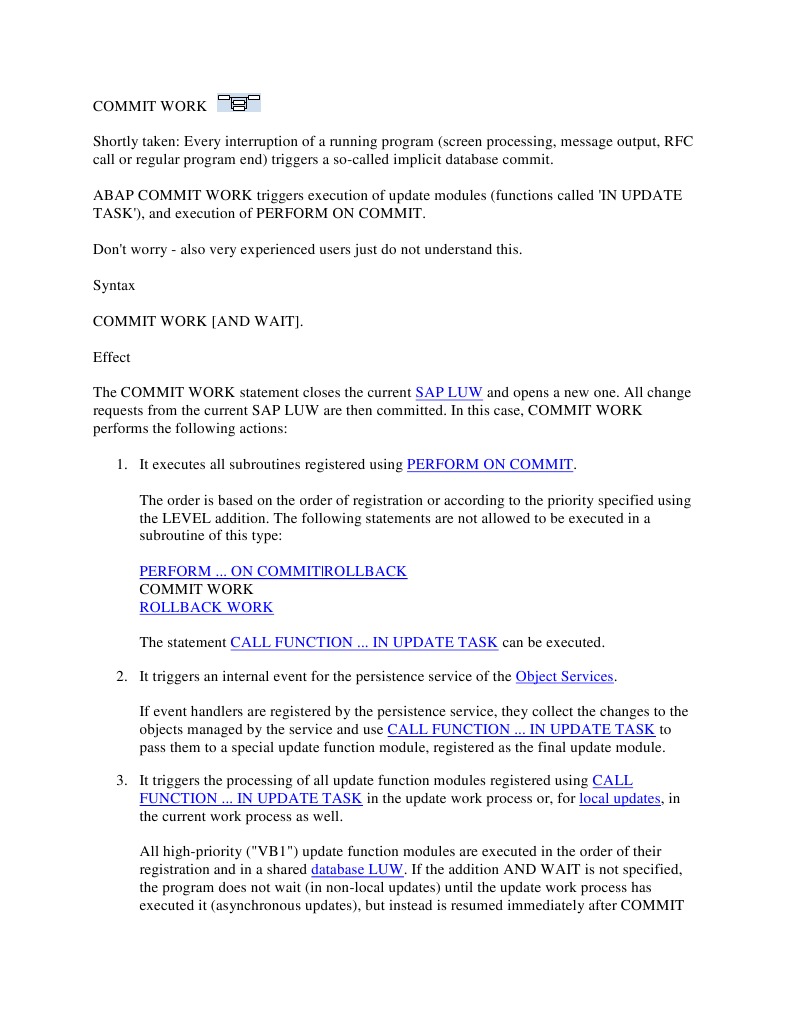 Commit Work Subroutine Parameter Computer Programming 6273
