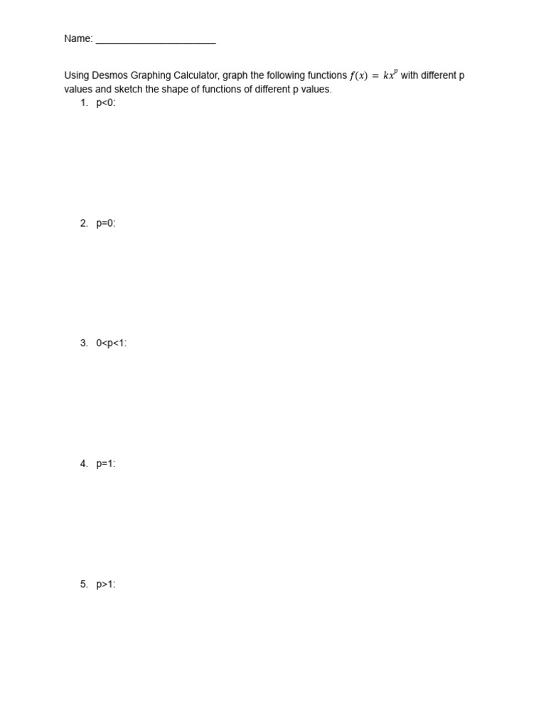 Desmos Activity | PDF