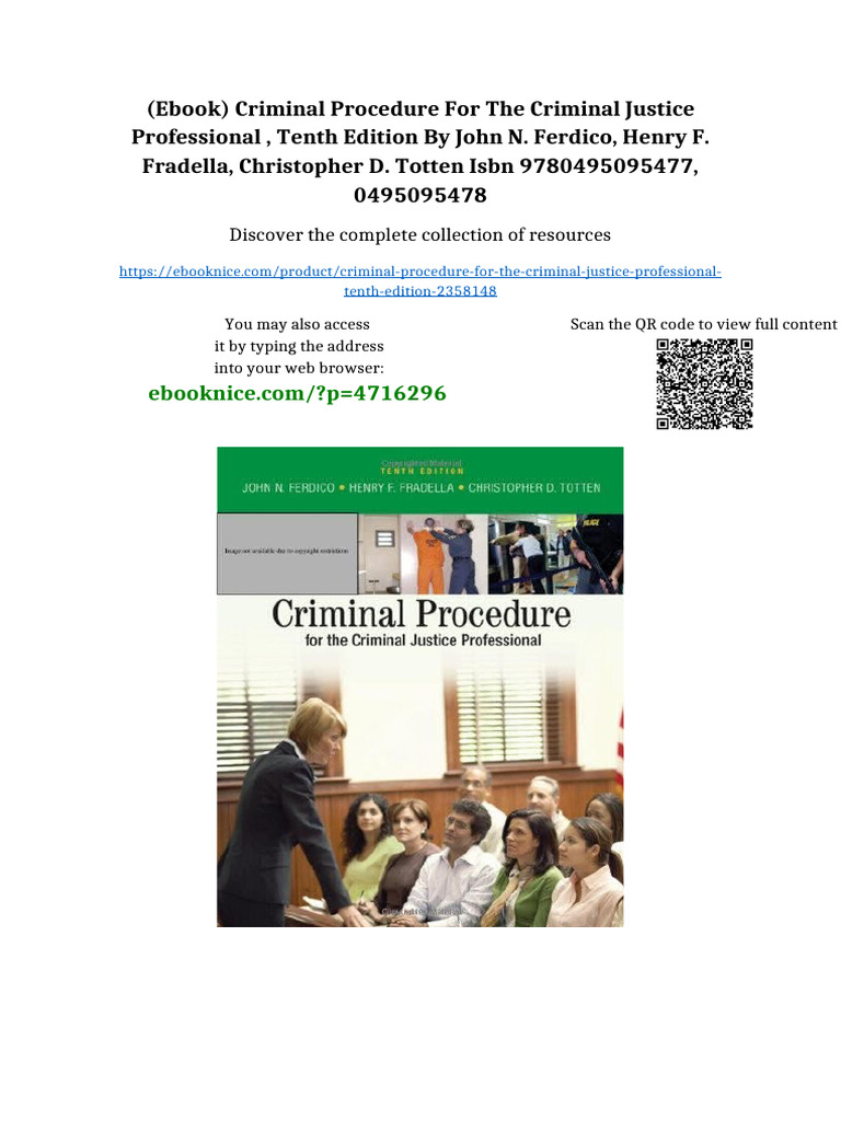 (Ebook) Criminal Procedure for the Criminal Justice Professional ...